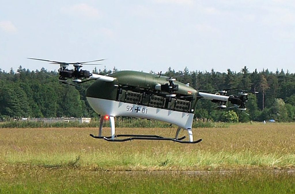 Multicopter „Grille“ für den Verwundetentransport vorgeführt